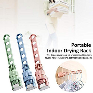 Folding Clothes Hanger,Wonder Multi-Function Plastic Clothes Hangers, Retractable Clothes Indoor Rack Drying Rack, Portable Drying Rack ,Plastic Clothes Hanger Storage for Indoor Balcony Window