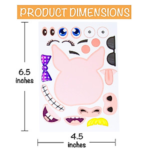 24 Make A Zoo Animal Sticker Sheets - Zoo and Safari Theme Birthday Party Favors - Fun Craft Project for Children 3+ Let Your Kids Get Creative & Design Their Favorite Animal Sticker!