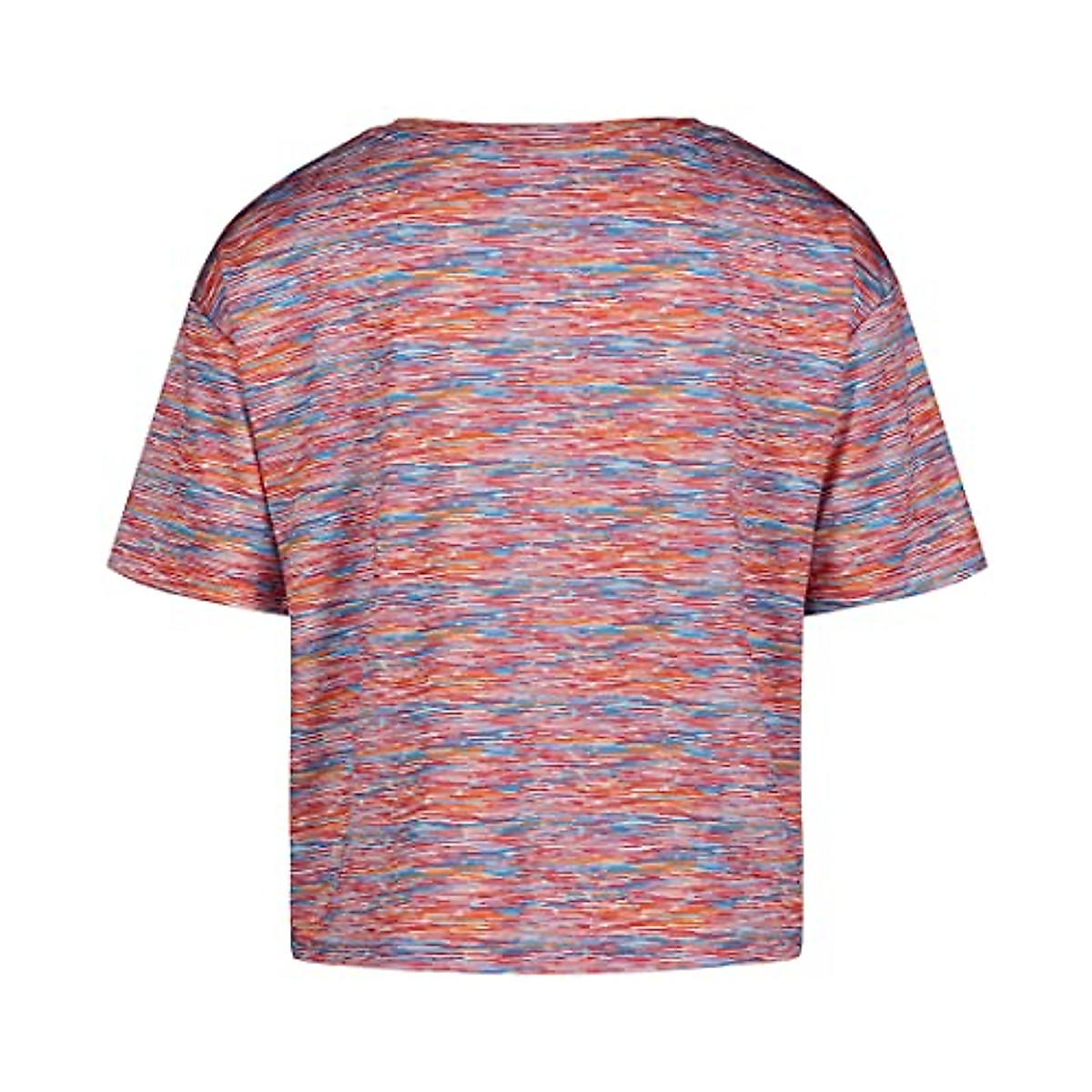 Calvin Klein Girls' Short Sleeve Relaxed-Fit Performance T-Shirt, Crew-Neck Neckline & Logo Detailing, Purple Rose Static