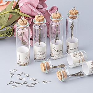 300PCS Eye Screws, Metal Screw Eye Pins Eyelet for DIY Jewelry Making Charm Bead Pieces Wood Arts Crafts Projects, Small Eye Hooks for Cork Top Bottles (10X5mm)