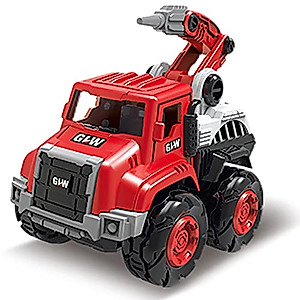 QUQUTWO Fire Truck Set Excavator Ladder Fire Truck Garbage Truck Great Alloy Non-Toxic ABS Birthday Gifts for Children Rubbish Truck