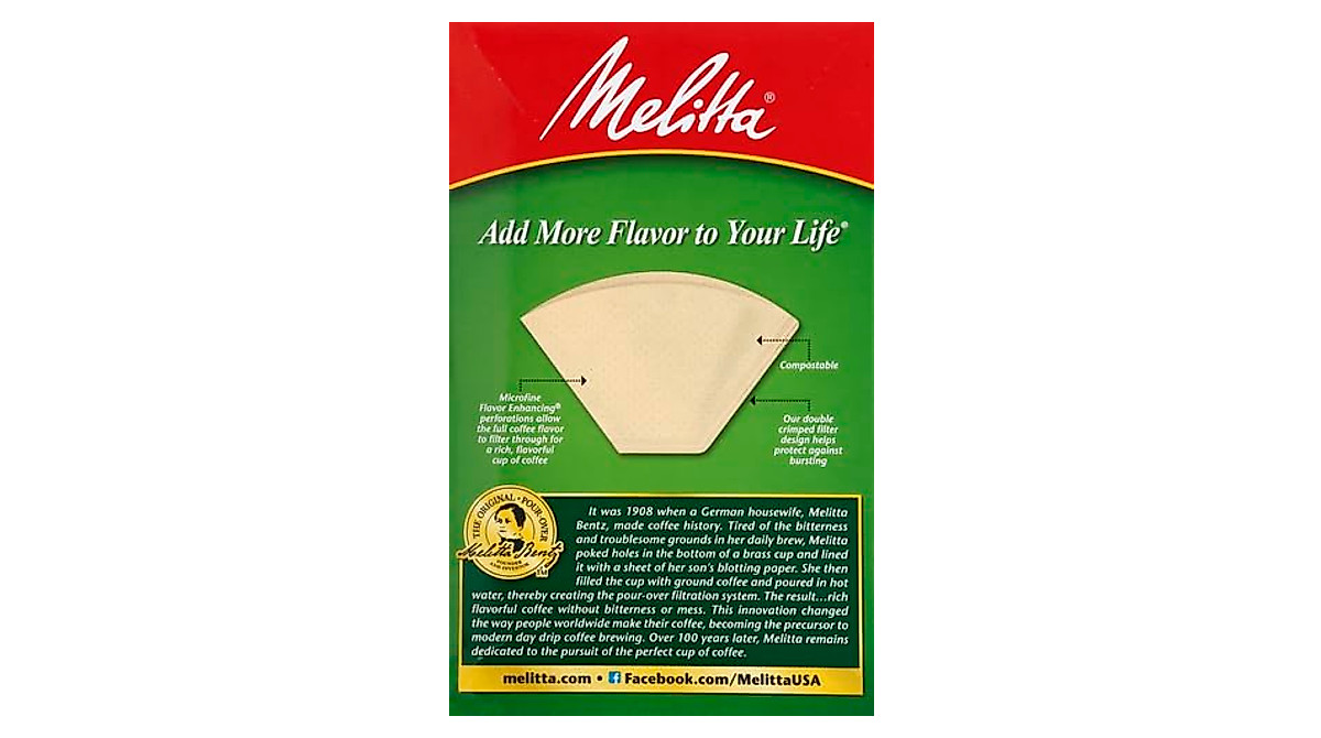 Melitta #2 Cone Coffee Filters - Natural Brown, 40 Count