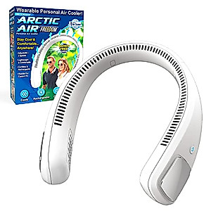 Arctic Air Freedom Personal Air Cooler - Portable 3-Speed Neck Fan, Hands-Free Wearable Design, Lightweight, Cordless and Rechargeable