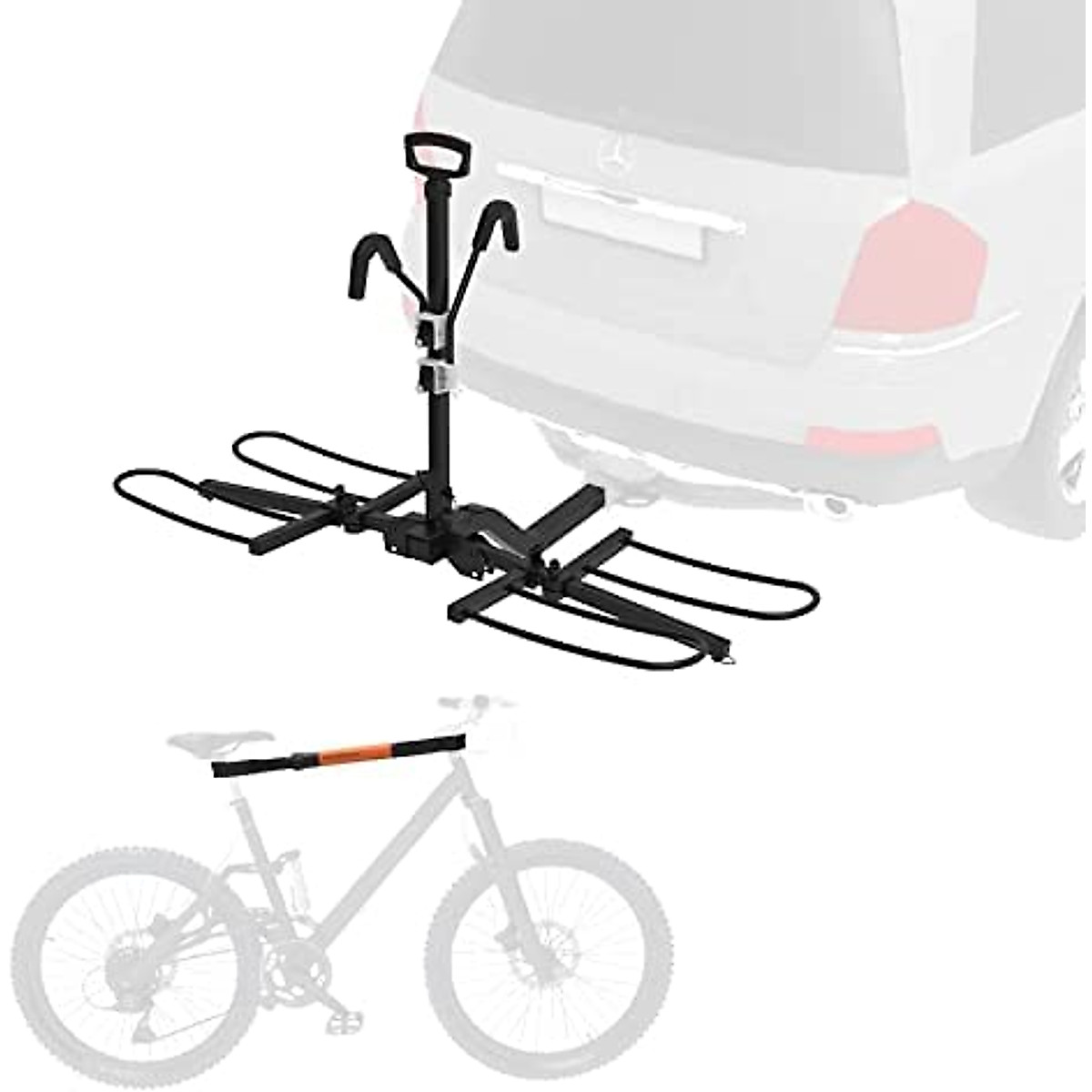 HYPERAX Special Combo - Volt 2 with E-Bike Adapter - Platform Bike Rack for Car, SUV, Trucks, Sedan - 2" Hitch Fits Up to 2 X 70 lbs Bike with Up to 5" Fat Tires - NO RV USE!