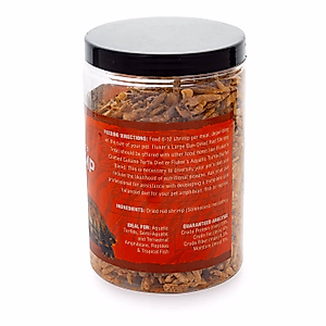 Fluker's All Natural Large Sun-Dried Red Shrimp, High Protein Treats, Aquatic Turtle Food, Great for Aquatic Frogs, Tegus, Monitors, and Tropical Fish, 5 oz
