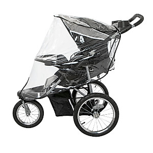 Nuby Rain Weather Shield for Jogging Stroller, Clear Stroller Cover with Storage Pocket, Only Fits Most Jogging Strollers