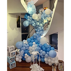 ZHMYBLN Blue Balloons, 100Pcs 12 inch Bright Blue Latex Balloons Round Helium Balloons for Birthday Wedding Baby Shower Anniversary Party Backdrop Decorations