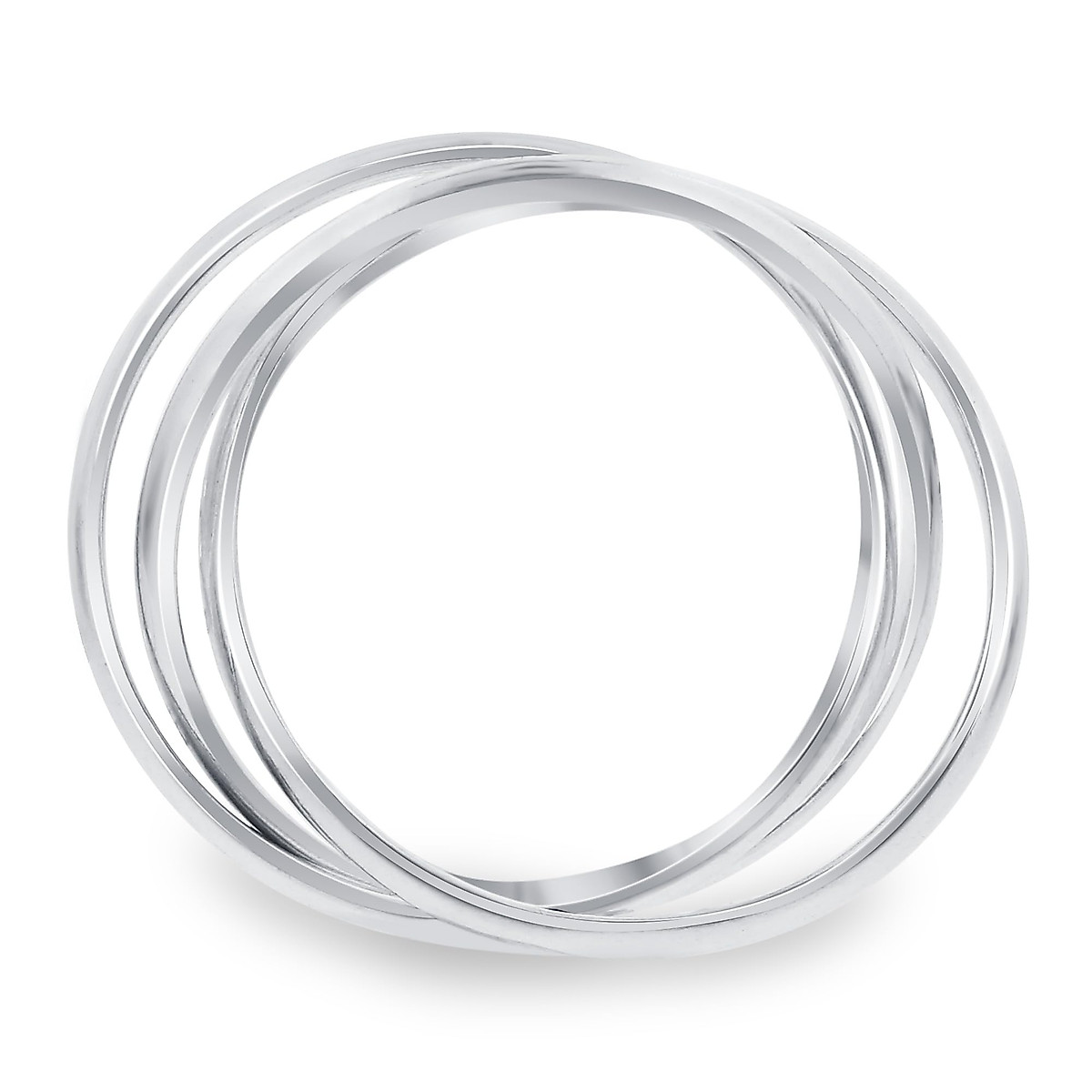 Gem Avenue 925 Sterling Silver Triple Band Women's Thumb Ring for Women Size 7