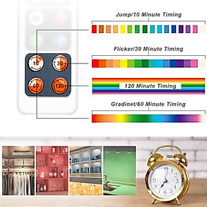 Bjour LED Puck Lights Color Changing Under Counter Lighting Battery Powered Stick On Lights Kitchen Cabinet Lights with Remote Control Black Under Cabinet Light RGB Closets Lights, 9 Pack