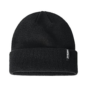 FURTALK Beanie Hat for Women Men Winter Hat Womens Cuffed Beanies Knit Skull Cap Warm Ski Hats Black