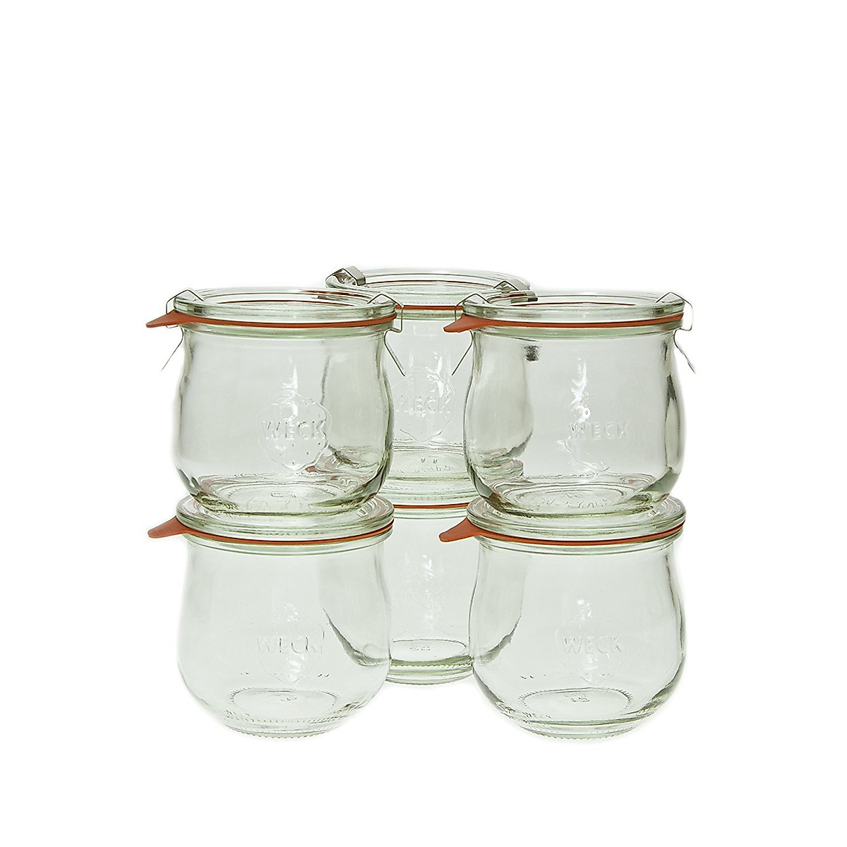 Weck 746 1/5 Liter Tulip Jar, 12.5 Oz - Set of 6