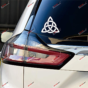4X White 2'' Celtic Trinity Knot Symbol Decal Sticker Car Computer Phone Window Vinyl
