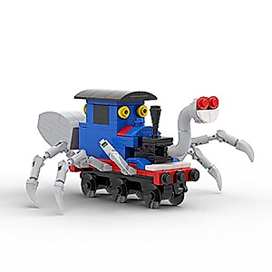 Lebebe Chooo Charlees Spidder Train Building Blocks, STEM Animals Vehicle Action Figure Model Toy, Horror Game Forest Spidder Monster, Easter Day Halloween Birthday Gifts for Kids,Adults (199 Pieces)