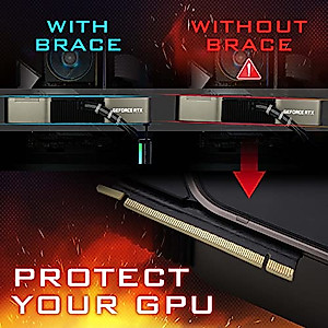 EZDIY-FAB GPU Support Bracket,5V 3PIN ARGB Graphics Card Brace, GPU Support Stand Adjustable Height,Aluminum Video Card Sag Holder