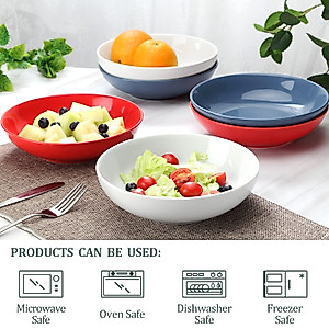 Yedio Porcelain Square Dinner Plates and Pasta Bowls Bundle