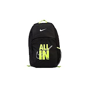Nike 3Brand Verbiage Backpack - Black/Volt - One Size