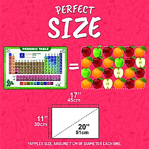 Fat Zebra Designs Educational Placemats - Set of 10 Learning Placemats - Easy Clean, Durable & Reusable Kids Table Mats - 12x17 Inches