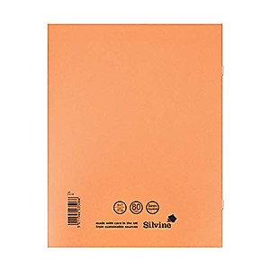 Silvine Exercise Book 5mm Squares 80 Pages 229x178mm Orange Ref EX105 [Pack of 10]