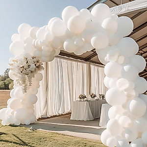 110 Pack White Balloons 12 inch Latex Party Balloons for Birthday Party Graduation Anniversary Baby Shower Wedding Decorations