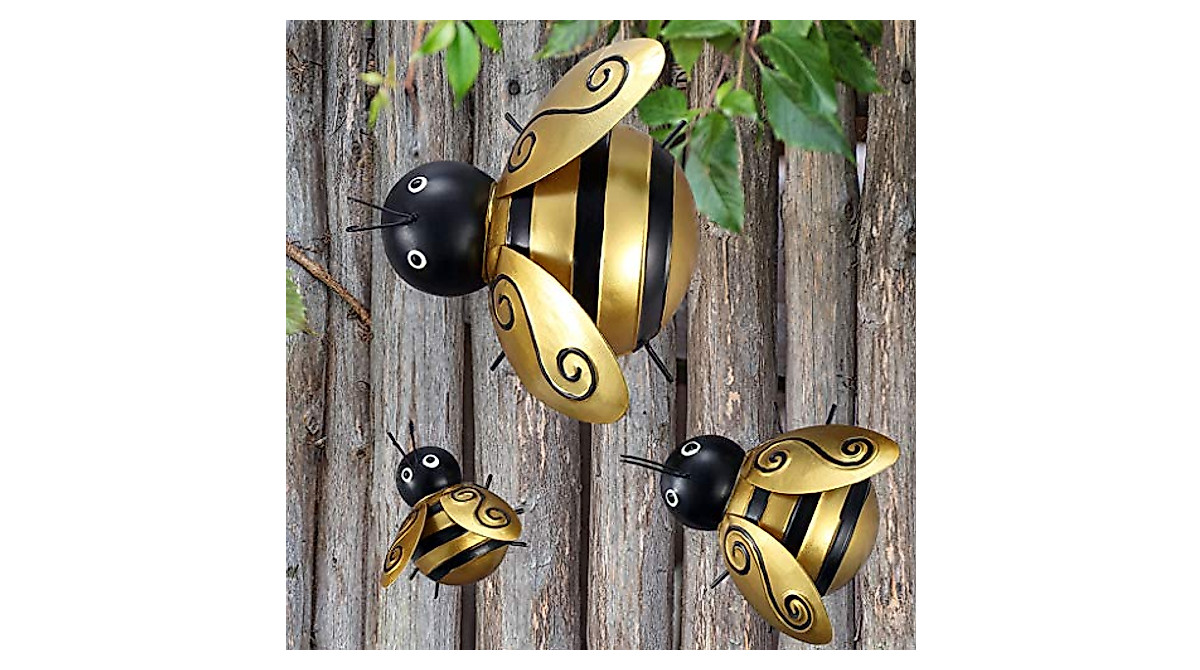 Bumble Bee Wall Art - Metal Wall Sculptures for Indoor & Outdoor Decor