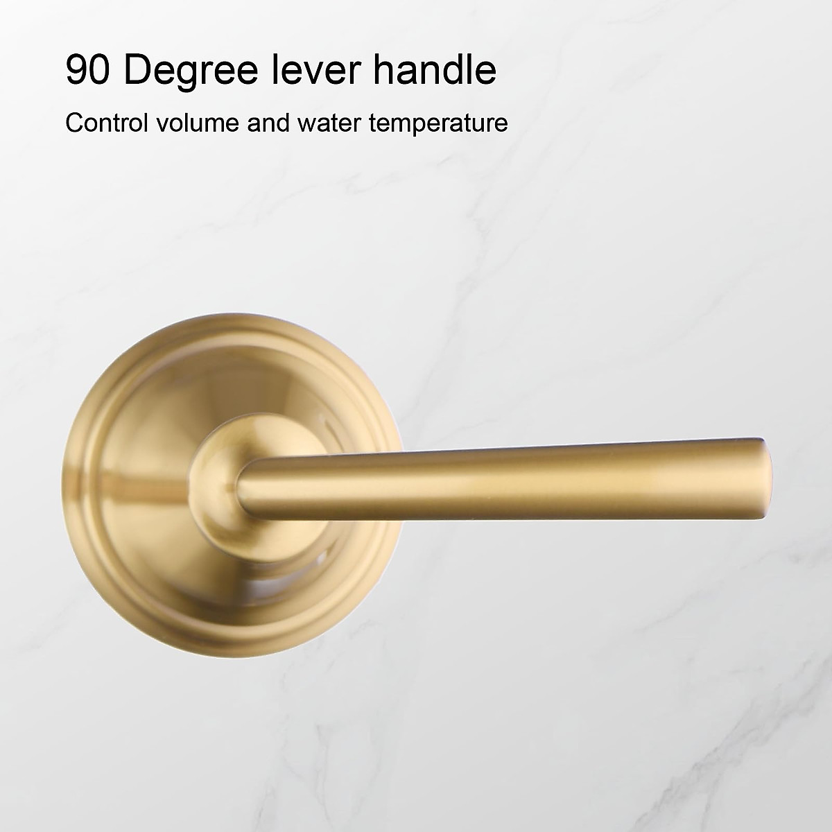 RKF Faucet- Replacement Lever Handles with Valve Faucet Accessory Faucet Parts Faucet Kit Brushed Gold B023