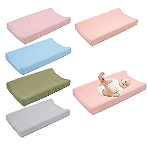 Changing Pad Cover for Boys Girls Changing Table Cover Diaper Changing Pad Cover Sheets Baby Changing Mat Cover Cotton Changing Pad Covers Soft Comfy Cradle Sheets Removable Cover Shower Gift