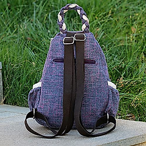 Eshow Women Backpack Ladies Rucksack Chest Bag Canvas Shoulder Bags Anti-Theft Crossbody Bag for Women Girl’s Multifunctional Oxford Fashion Daypack Handbag