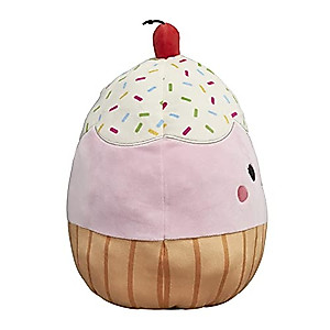 Squishmallows Flip-A-Mallows 12-Inch Brown Boba Tea and Pink Cupcake Plush - Add Bernice and Clara to Your Squad, Ultrasoft Stuffed Animal Medium-Sized Plush Toy, Official Kelly Toy Plush