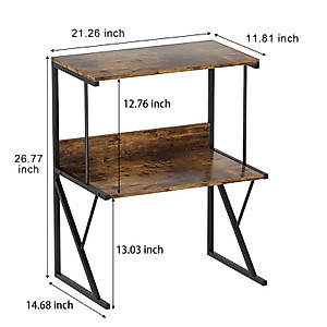 aboxoo Printer Stand 3 Tiers Organizer Shelves Large Size High Capacity Storage Desk Shelves for Home Office Printer Fax Book Heavy Duty Rack