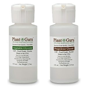 Vegetable Glycerin and Propylene Glycol 1 oz. Each Food Grade USP Kosher 99.9% Pure