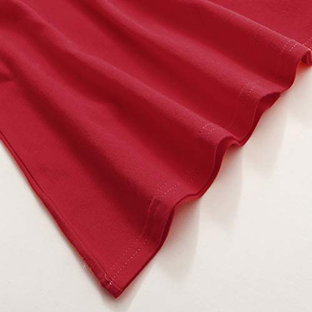 Toddler Baby Girl Solid Color Dress Kids Long Sleeve Ruffle Skirt Playwear (Red, 4-5T)