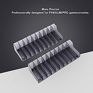 SALUTUY Game Card Box, Large Capacity Waterproof Dust-Proof 2 Pcs CD Storage Bracket More Precise for/Slim/PRO for Pro Game Consoles