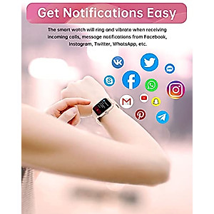 Smart Watches for Men Women (Answer/Make Call), Alexa Built in, 1.8" Full Touch Screen Fitness Tracker with Heart Rate SpO2 Sleep Monitor IP68 Waterproof Smart Watch for iPhone Android Phones, Pink,Bl