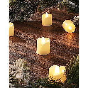 Homemory 48Pack Flameless Flickering Led Votive Tealight Candles,200+Hour Lasting Battery Operated Candles,Soft White for Valentine's Day,Wedding,Proposal Anniversary (Ivory Base,Battery Included)