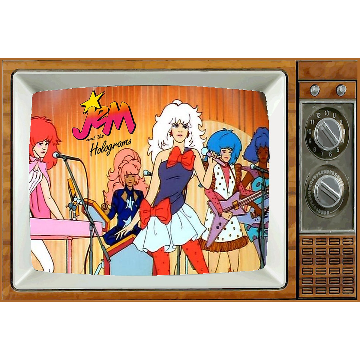 JEM & THE HOLOGRAMS TV Fridge MAGNET 2" x 3" art SATURDAY MORNING CARTOONS Refrigerator nostalgic retro C