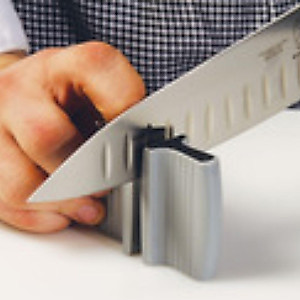 Mercer Culinary Keychain Dual Sharpener, Plastic, Gray 2-Inch