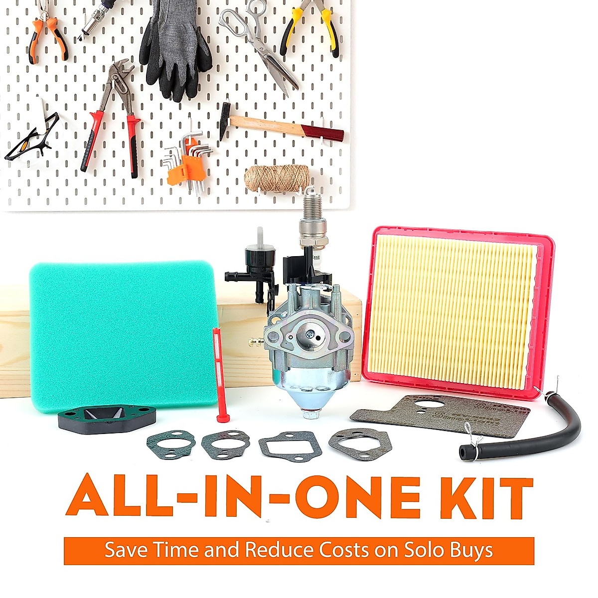 Hipa 16100-Z8B-901 BB76A A Auto Choke Carburetor 17211-ZL8-023 Air Filter for Honda GCV160 GCV160LAO S3B NH1 GCV160LA0 S3LB HRR2169VKA HRR216K9VKAA HRR216K10VKAA 7021P HU700F TB240 TB130