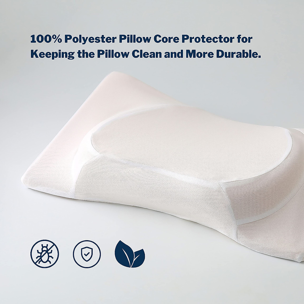 SLEEPY TOAST Neck Pillow for Sleeping fits Shoulder Perfectly, Side Sleeper Pillow with Armrest Area, Memory Foam Pillows for Neck and Shoulder Pain Relief, Cooling Pillow Cases (Blue)