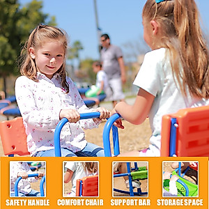 Kids Teeter Totter Outdoor Seesaw: Play - Children, Boys, Girls, Kid, Youth Ride ON Toy Living Room, Lawn, Backyard, Playground Gifts, Party Ages 3 4 5 6 Rocking HIGH Chair