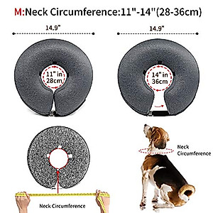 WONDAY Soft Dog Cone for Large Dogs, Inflatable Dog Cone Alternative After Surgery, Cone for Dogs After Surgery for Wound Healing and Prevent from Biting or Scratching
