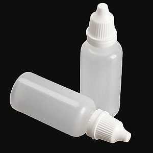 Wowlife Clear 5ml/10ml/8ml/15ml/20ml/30ml/50ml White Plastic Empty Squeezable Dropper Bottles 50 Pcs Eye Liquid Dropper with Caps (20ml)