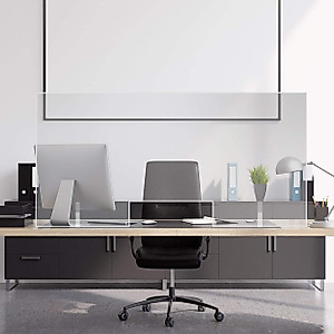 Countertop Desk Sneeze Guard- Protective Partition, Plexiglass Shield Barrier for Coughing, Sneezing, Droplets - Acrylic Divider Panel