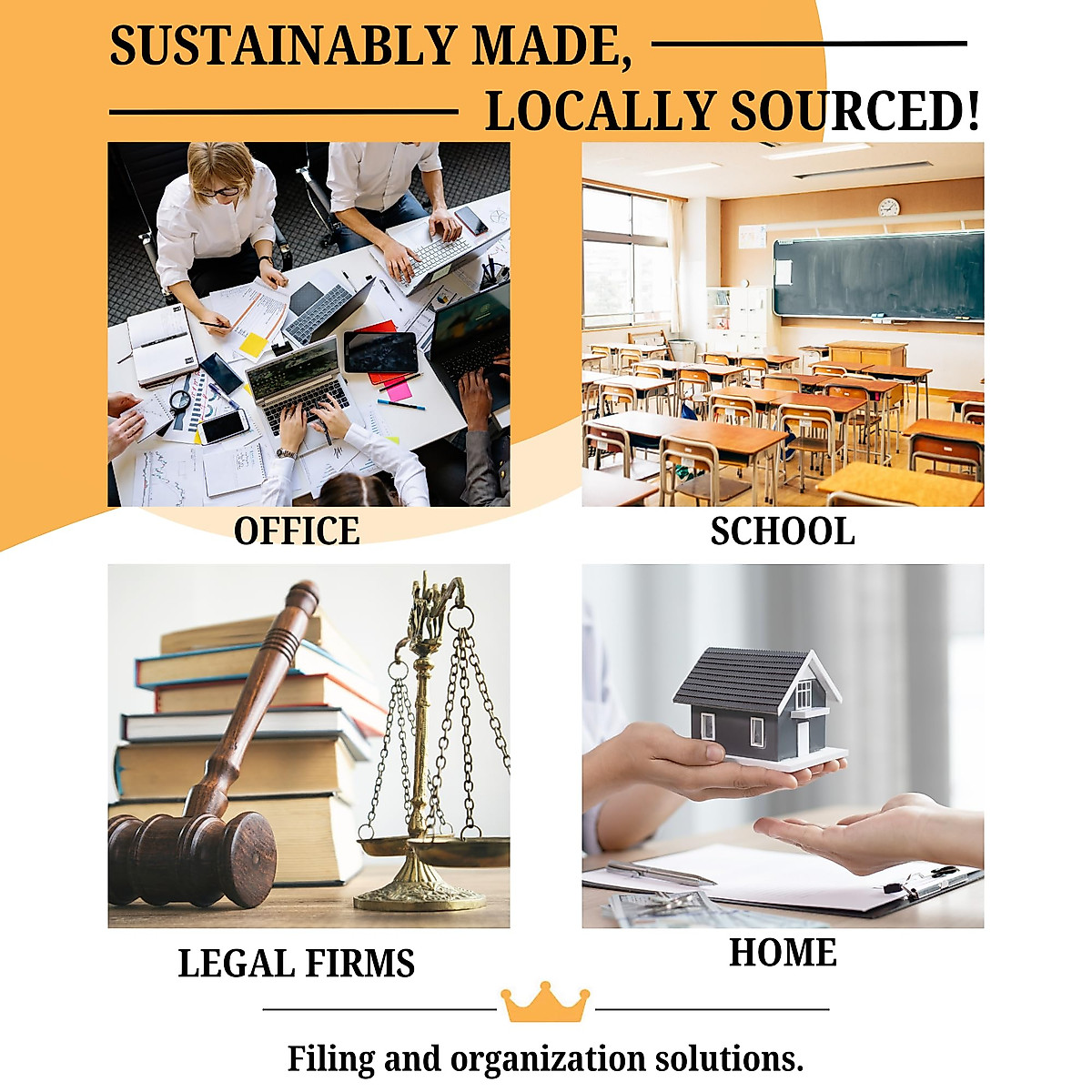 The File King 1/3-Cut Top Tab Manila File Folder - Letter Size | Box of 100 | Made in America | Assorted Tab Positions | 11-Point Fiber | Organize Home & Office Papers