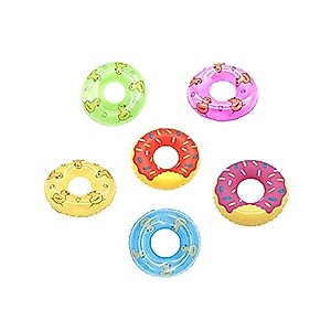 Wxbzbhwxc Small Animal Swimming Ring 3.74 Inch Reptile Amphibians Pool Float Bath Collar Ring for Lizard Bearded Dragon Ferret Hedgehog Hamster Squirrel Leopard Gecko 6 PCS (Randomly 5pcs)