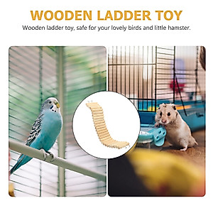 POPETPOP Guinea Pig Cages Hamster Wooden Ladder Hamster Climbing Toy Bendable with Hooks for Guinea Pig Small Pet Reptile Rat Gerbil Chinchilla Chipmunk Hedgehog Guinea Pig Hideout