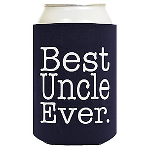 Best Aunt and Uncle Ever Gift Set 2 Pack Can Coolies Drink Coolers Magenta and Navy