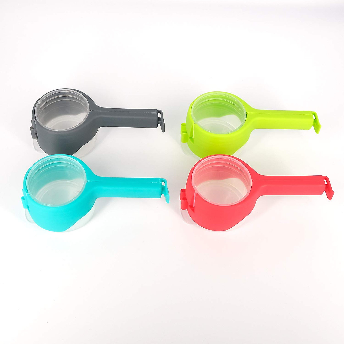 Mayata 4pcs/Set Multifunctional Snack Sealing Clip Food Tea Nut Bagged Food Moisture-Proof Discharge Spout Plastic Bag Clip Kitchen Tools