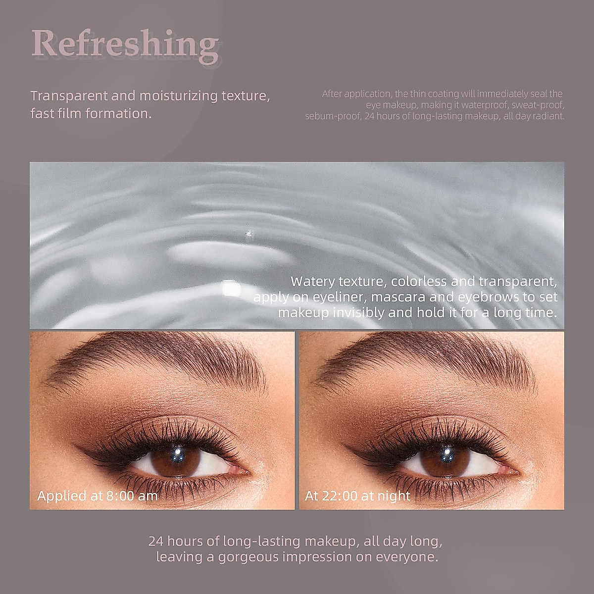 MIESCHER Eyebrow Gel Clear Waterproof Brow Wet N Wild Gel Glue Eyebrow Styling Transparent Eyebrow Raincoat Long Lasting Control Freak Eyebrow Gel Sweat-proof Natural Colorless Eyebrow Makeup(01)