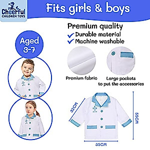 Doctor Costume For Kids Doctor Costume - Includes Kids Lab Coat - Ideal Career Day Costume For Kids - Including Kids Doctor Coat. Girls Doctor Costume - Boys Dress Up - Kids Veterinarian Costume