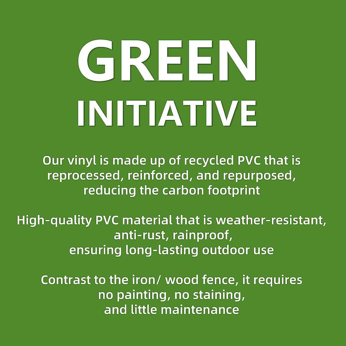 FLYYIBO Outdoor Privacy Screen, No Dig White Vinyl Privacy Fence Screen Kit for Pool Equipment Enclosure, Trash Can Enclosure for Outside (36" W x 48" H, 2 Panels)